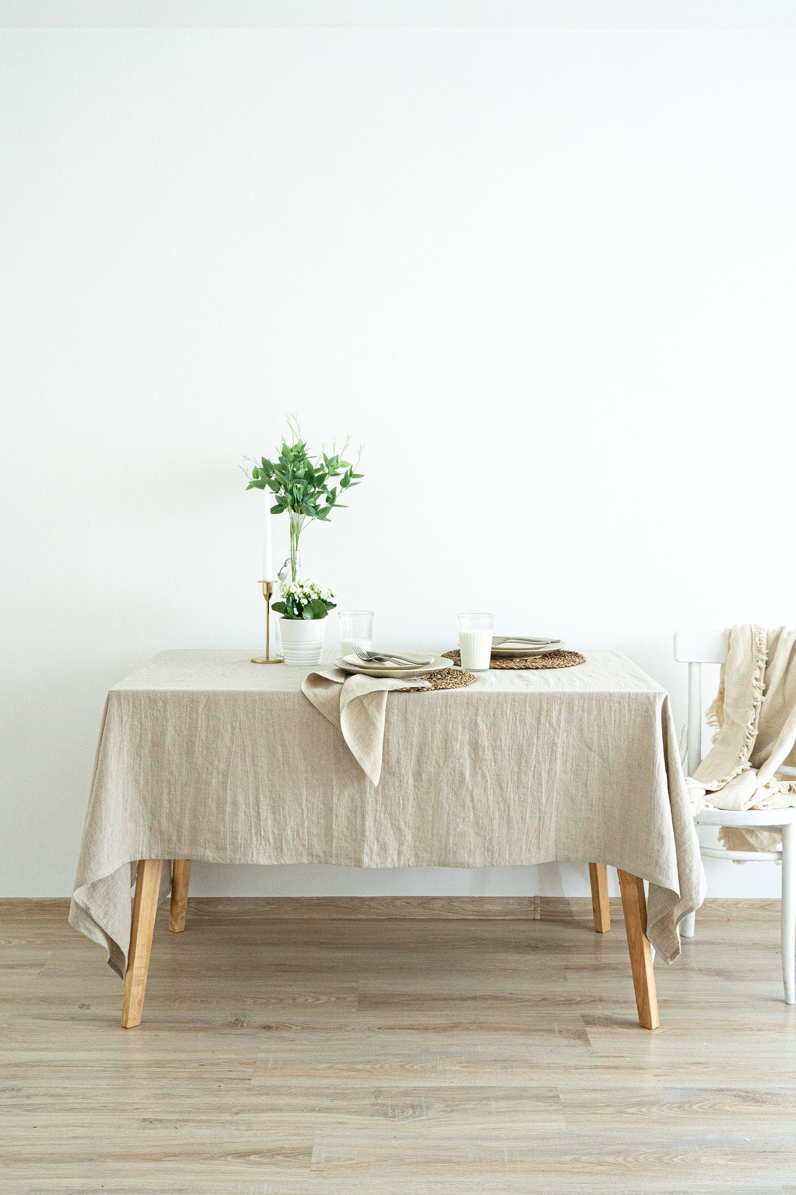 Large Natural Linen Tablecloth. Rectangular Square Oval - Etsy
