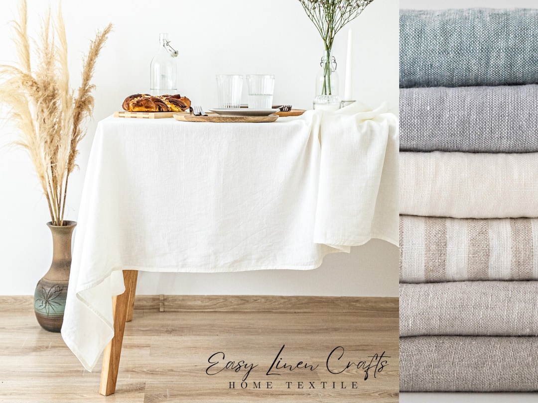 Linen Tablecloth - Extra Large Custom Rectangular and Round Sizes ...