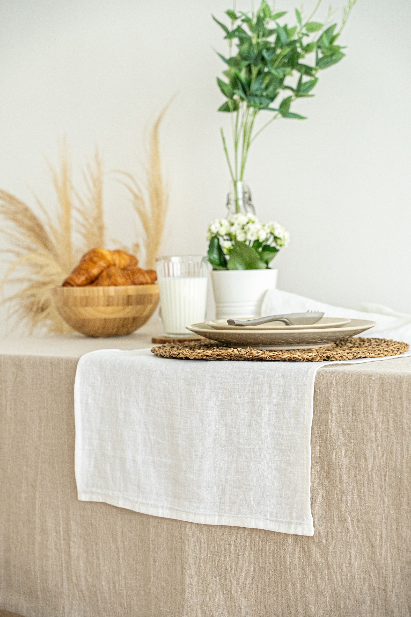 Stonewashed Linen Table Runner - Custom Length or Width, Washable ...