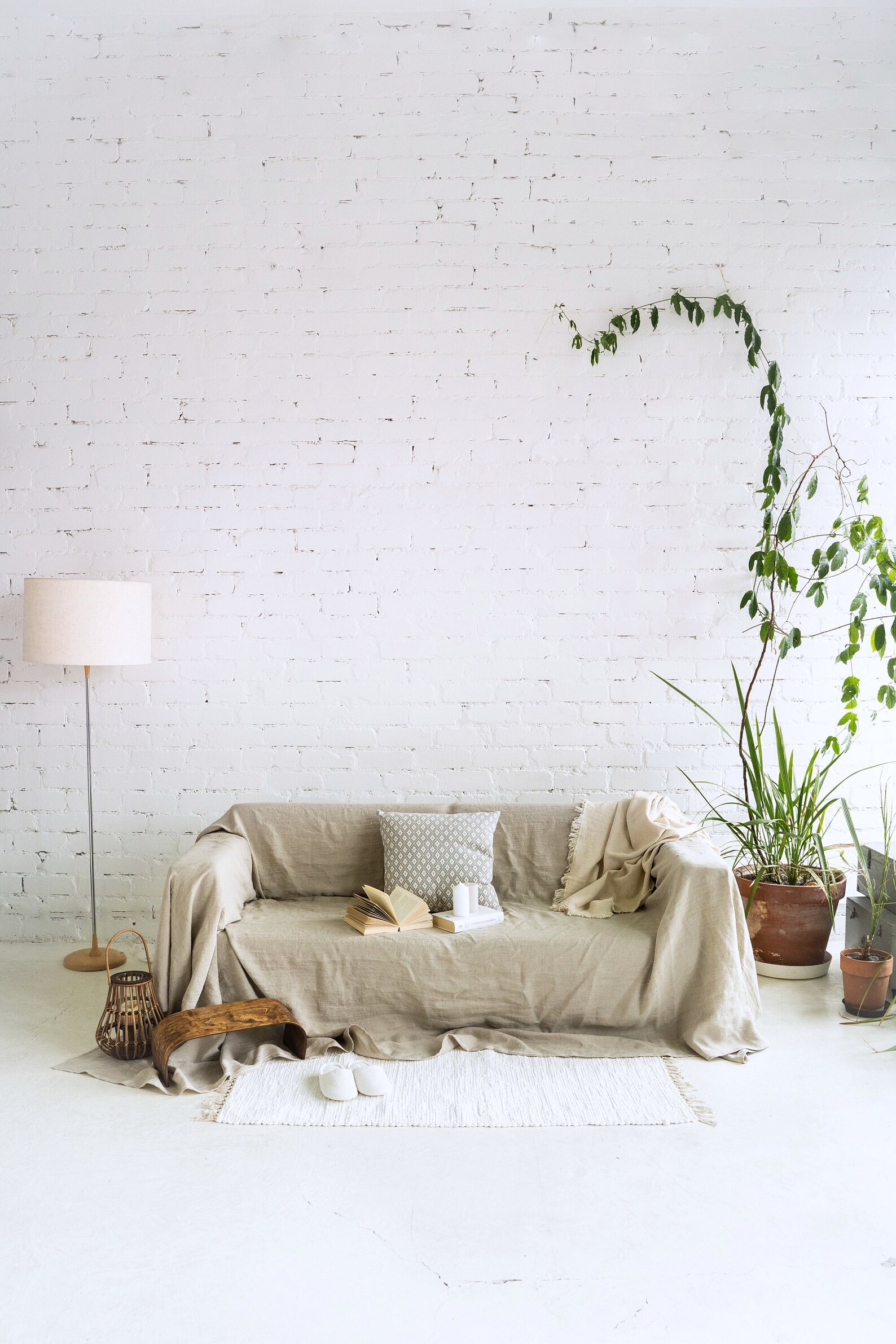 Linen Couch Cover Large Linen Sofa Slipcover Sofa Throw | Etsy