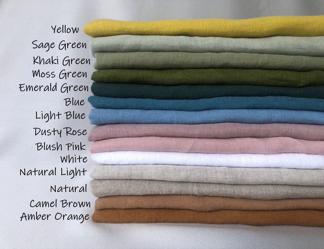 Linen Fabric Samples Set of All Colors fast Delivery Set of - Etsy
