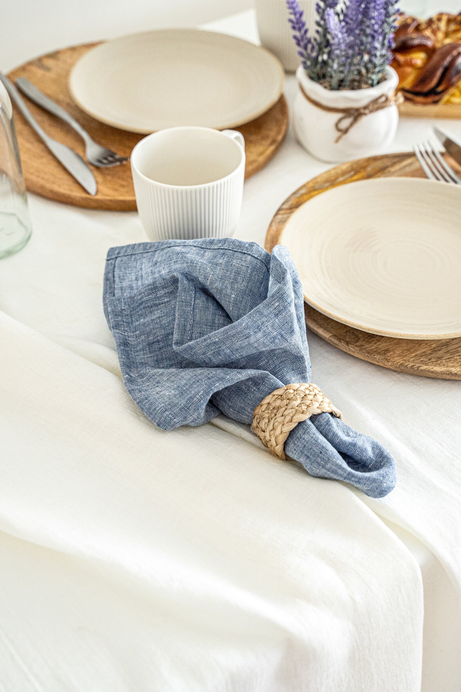 Linen Napkins Set Set of Natural Linen Fabric Napkins - Etsy