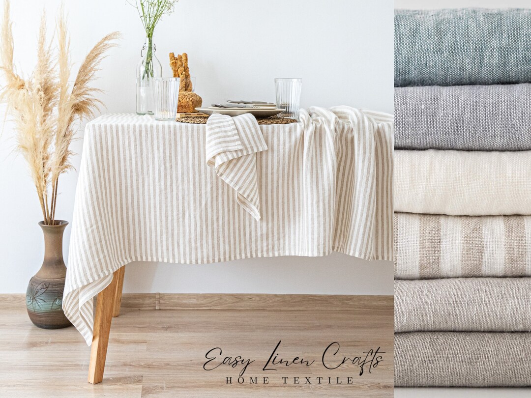 Linen Tablecloth Extra Large Table Cover for Elegant Dining Table ...