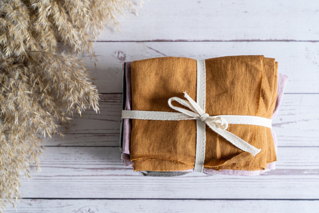 Linen Scraps Bundle, Multiple Colour Linen Supply for Crafting, Linen ...