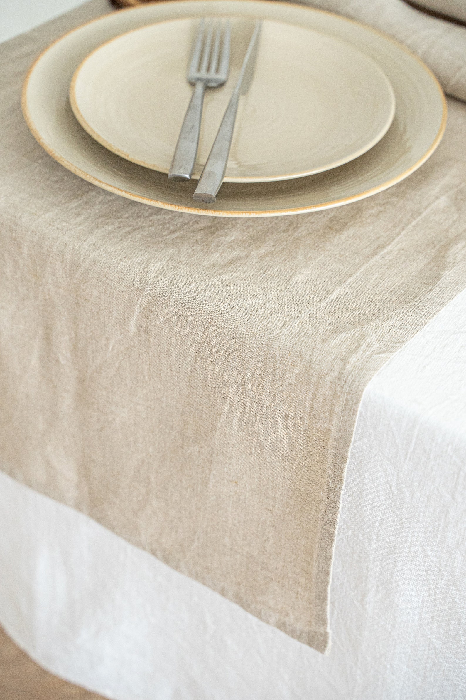 Natural Linen Table Runner. Lunch Dinner Table Decor. Washed - Etsy