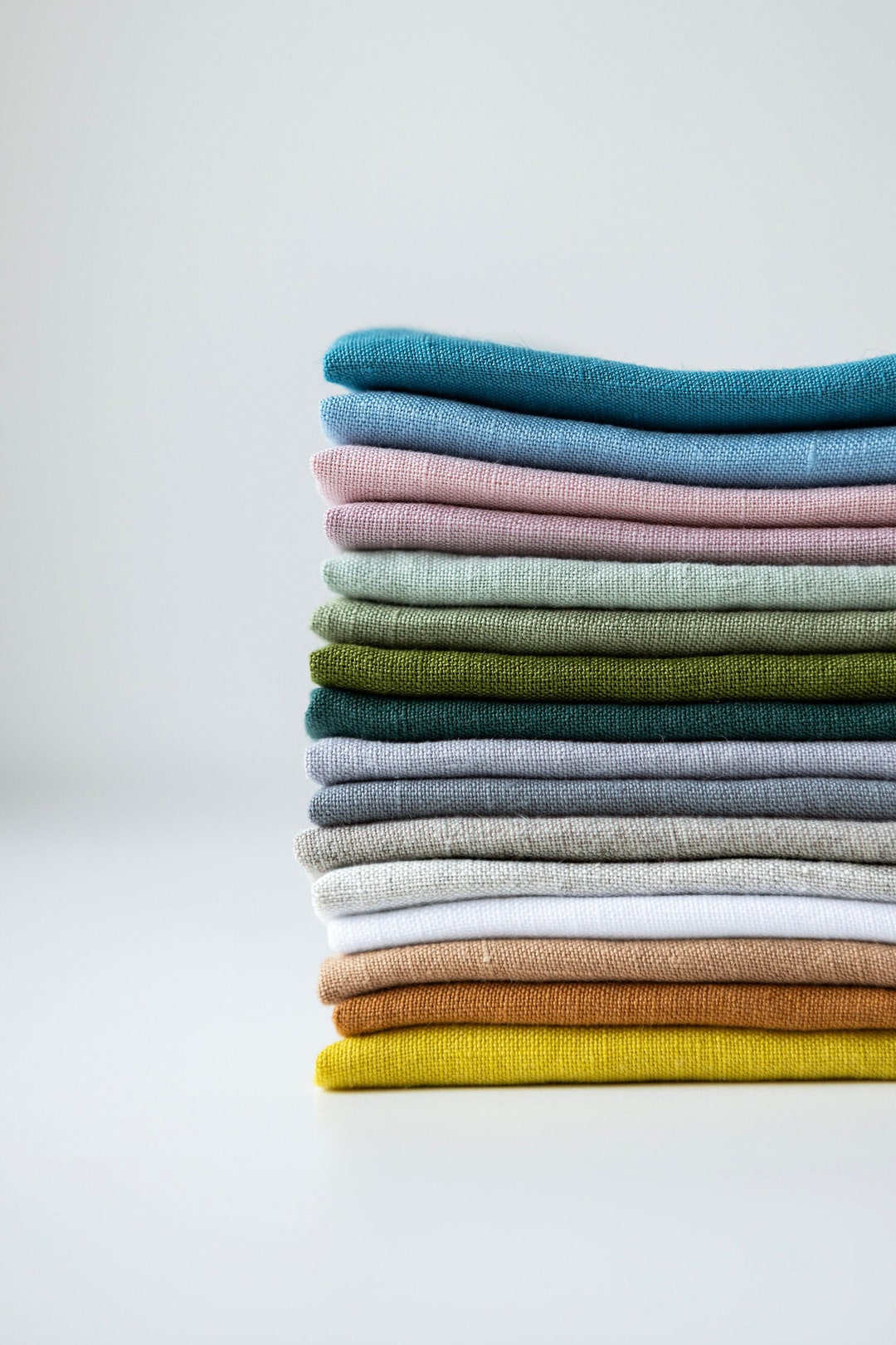 Linen Fabric Samples Set of All Colors fast Delivery, Set of Linen ...