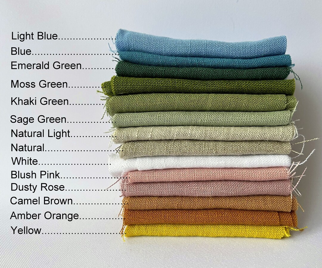 All Colors Linen Fabric Samples Set fast Delivery for Linen - Etsy