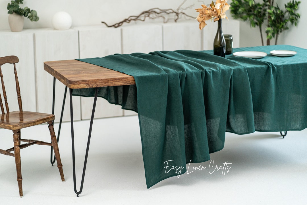 Dining Table Cloth, Large Linen Tablecloth, Natural Linen Table Cover ...