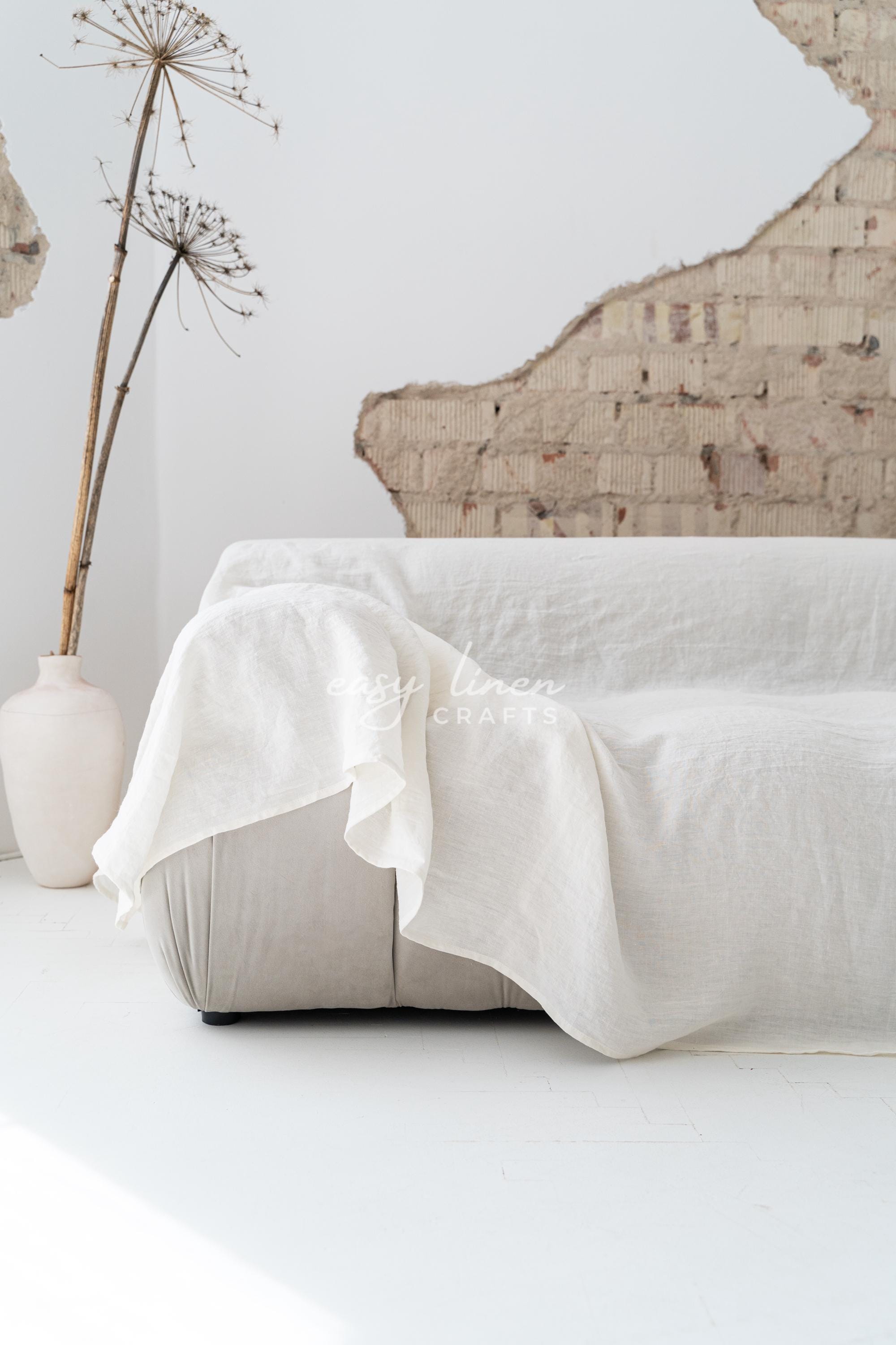 Linen Sofa Slipcover, Loose Couch Cover, Custom Size Available - Etsy