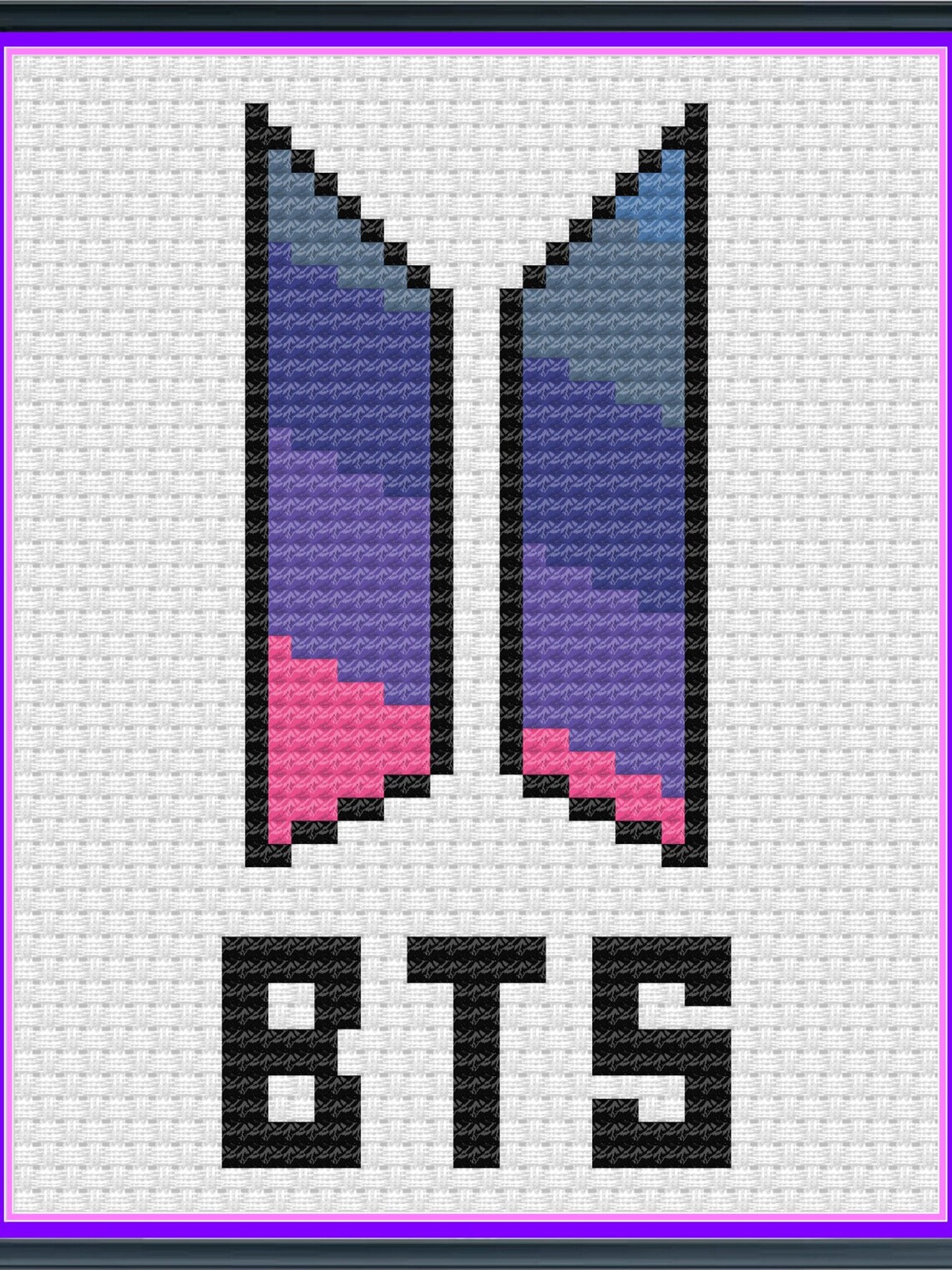 BTS Logo Cross Stitch Pattern PDF | Etsy