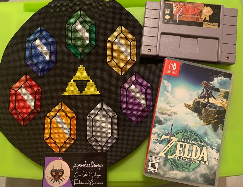 Legend of Zelda: Rupees & Triforce Cross Stitch Pattern PDF - Etsy