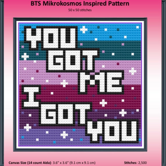 BTS Mikrokosmos Inspired Cross Stitch Pattern PDF - Etsy