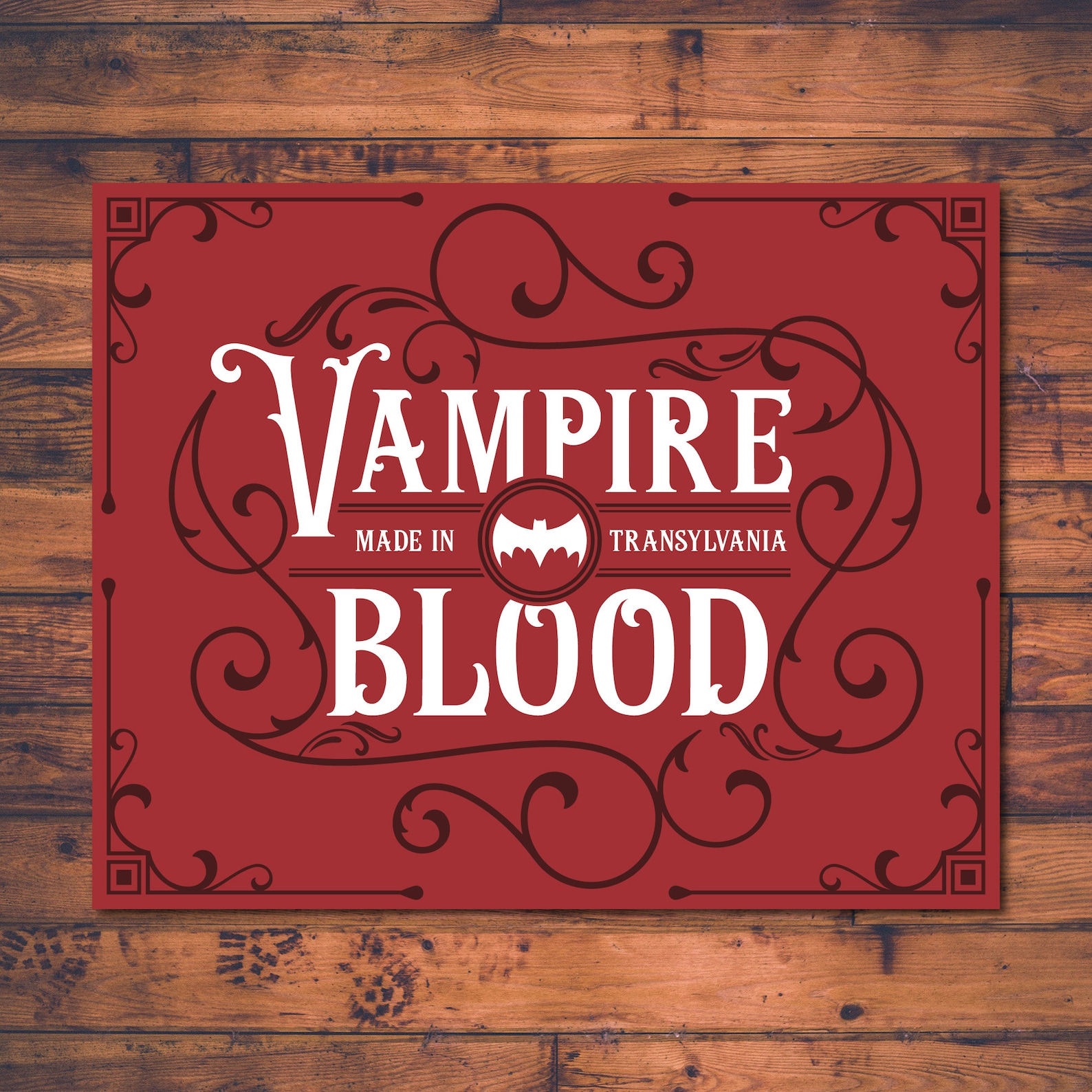 Vampire Blood Bottle Label Sticker - Etsy