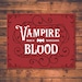 Vampire Blood Bottle Label Sticker | Etsy
