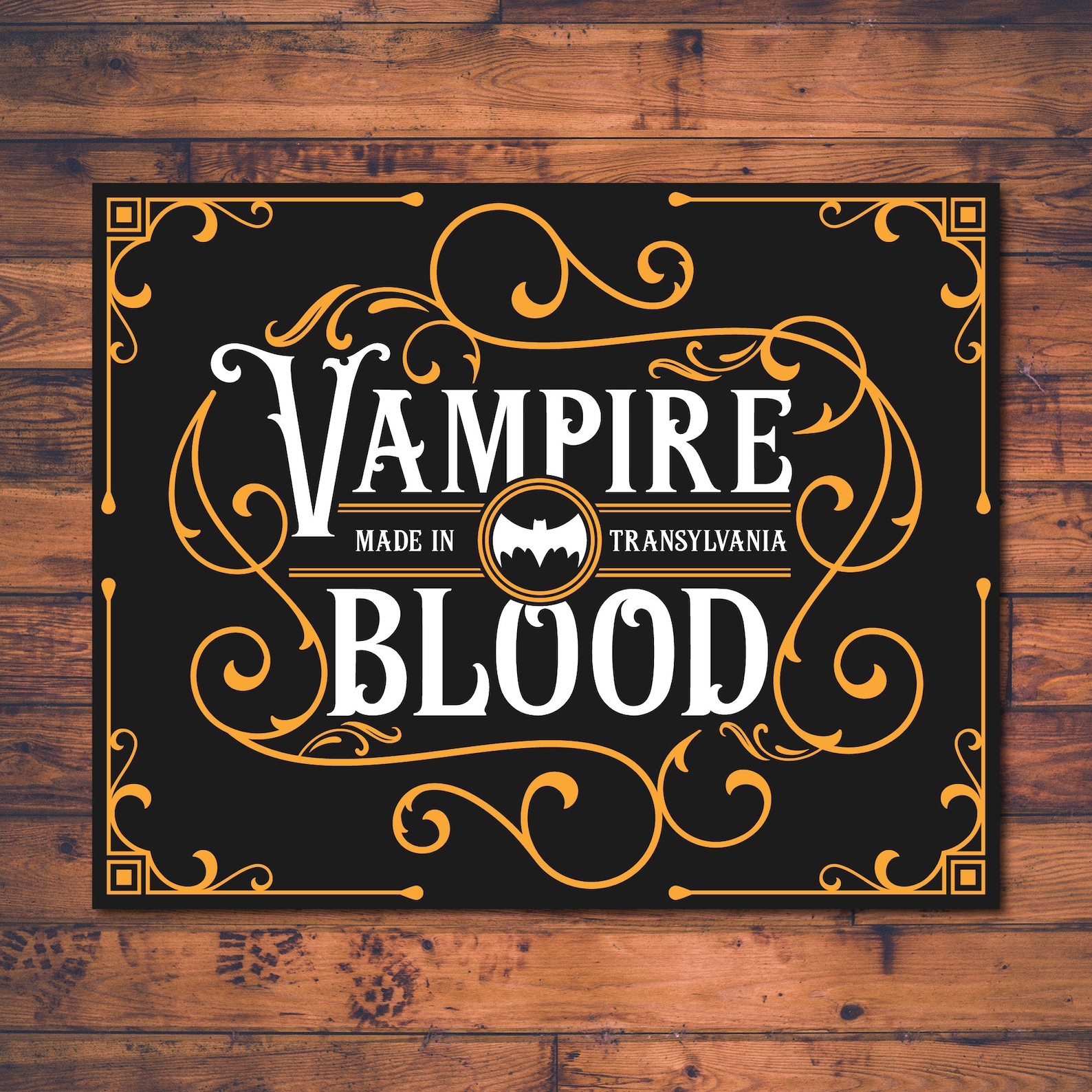 Vampire Blood Bottle Label Sticker - Etsy