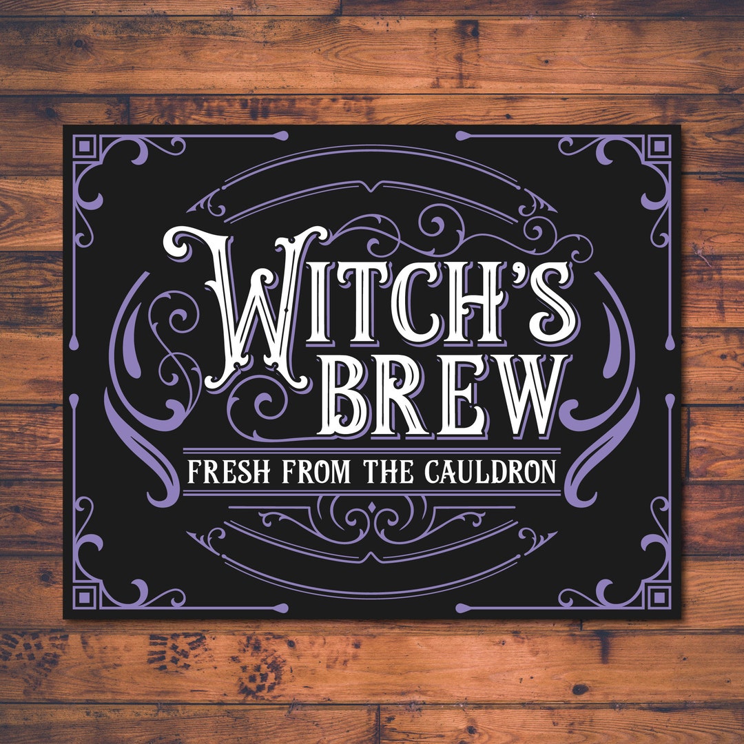 Witch's Brew Bottle Label Sticker - Etsy