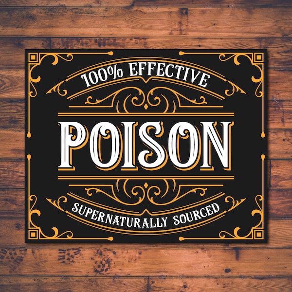 Poison Bottle Label - Etsy