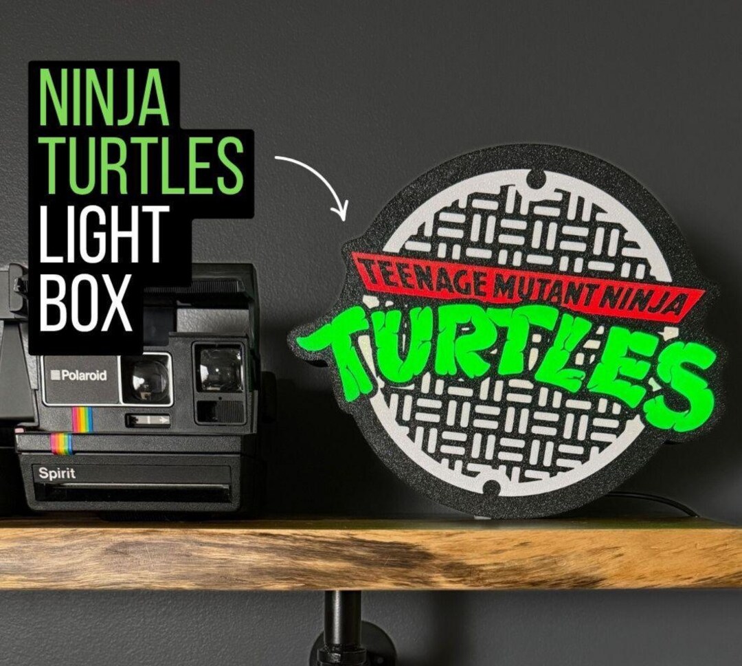 TMNT Logo Light Box - Teenage Mutant Ninja Turtles LED-Nachtlicht - Etsy.de
