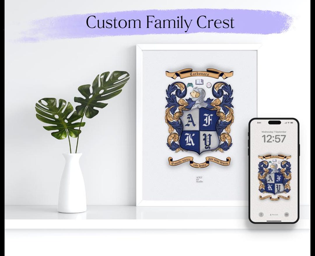 Custom Family Crest, Anniversary, Birthday, Christmas, Friendship ...