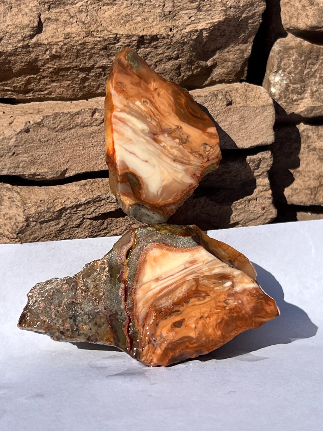 Peach Pit Porcelain Jasper Unpolished Slabs Oregon - Etsy