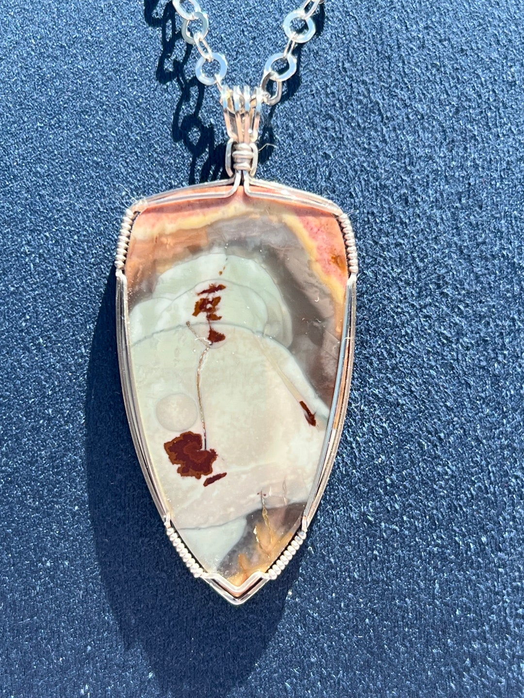 Morrisonite Jasper Pendant Necklace - Etsy