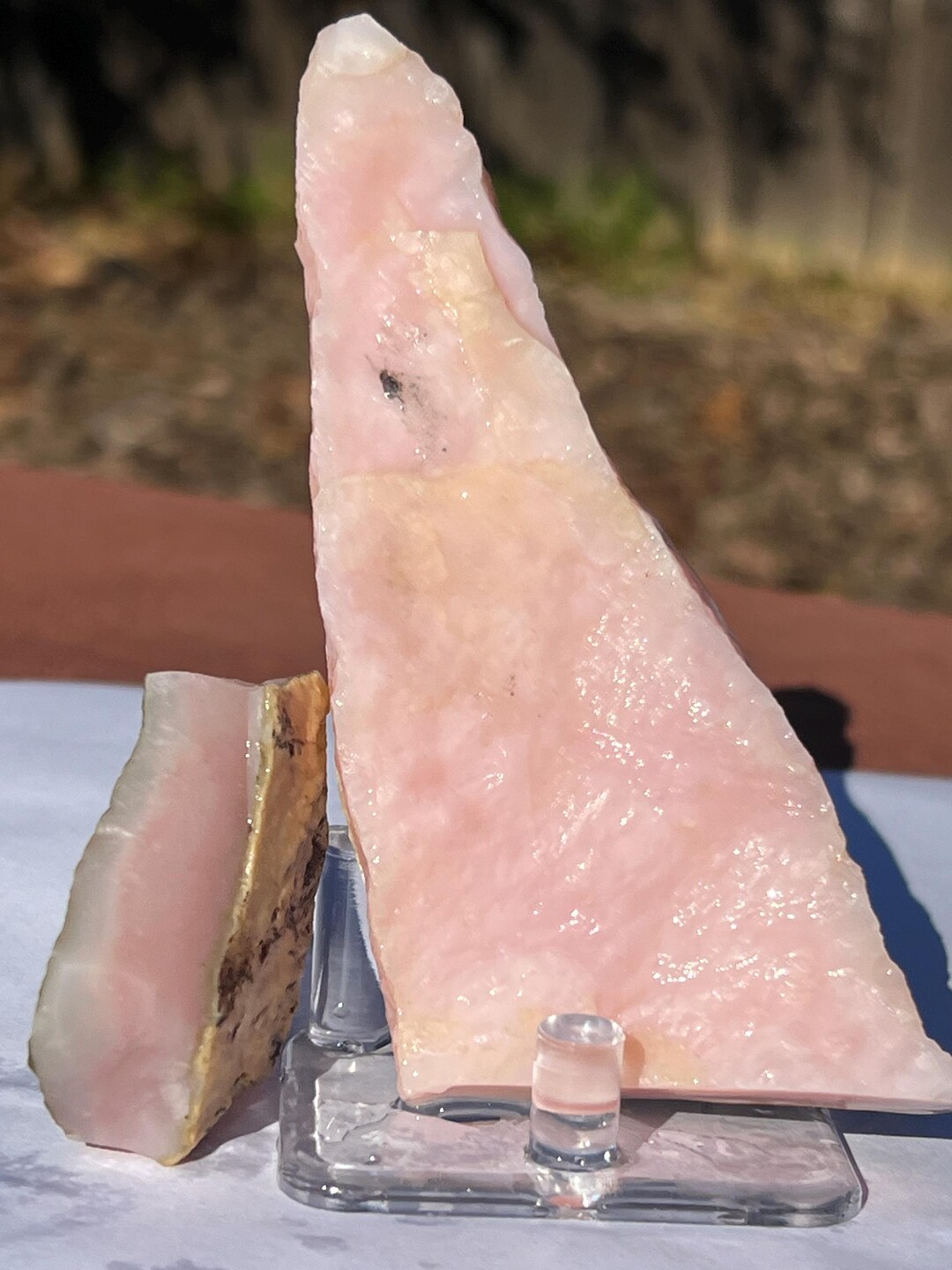 2 Peru Pink Opal Raw Slabs - Etsy