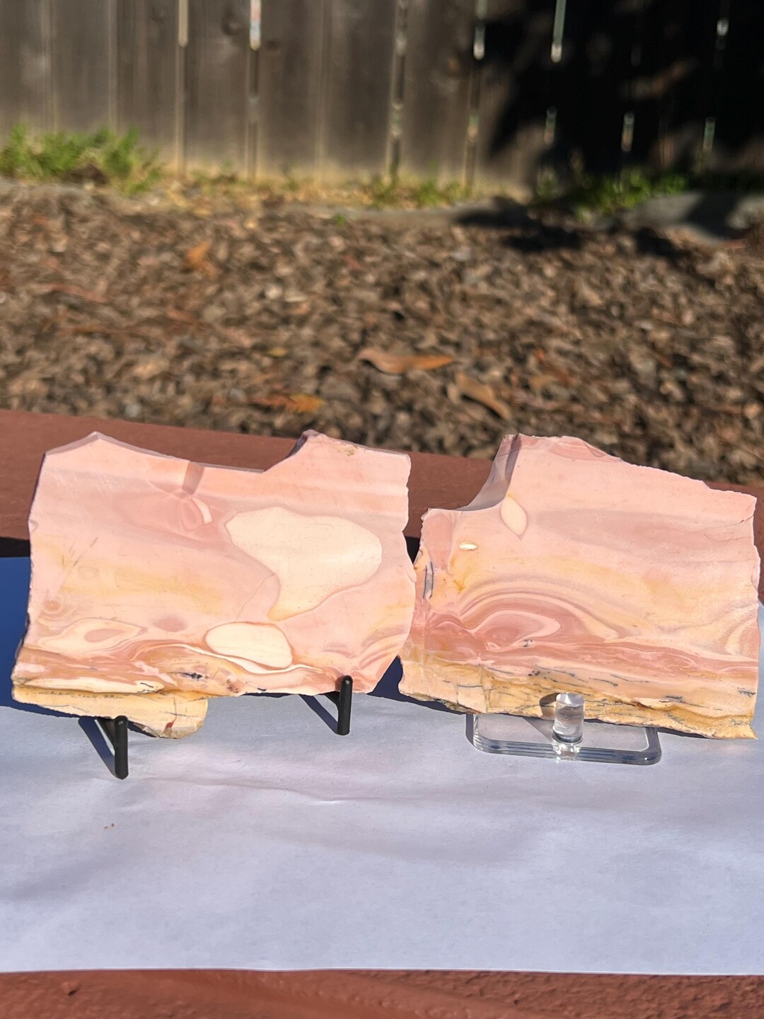 2 Australian Pink Opal Slabs - Etsy