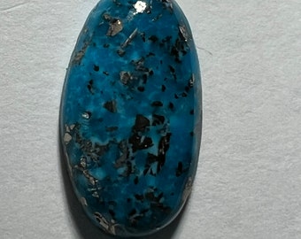 High Grade Blue Ithaca Peak Turquoise Oval Cabochon With Pyrite 111 - Etsy