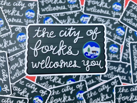 Matte Forks Washington Welcome Sign Twilight Vinyl Sticker - Etsy