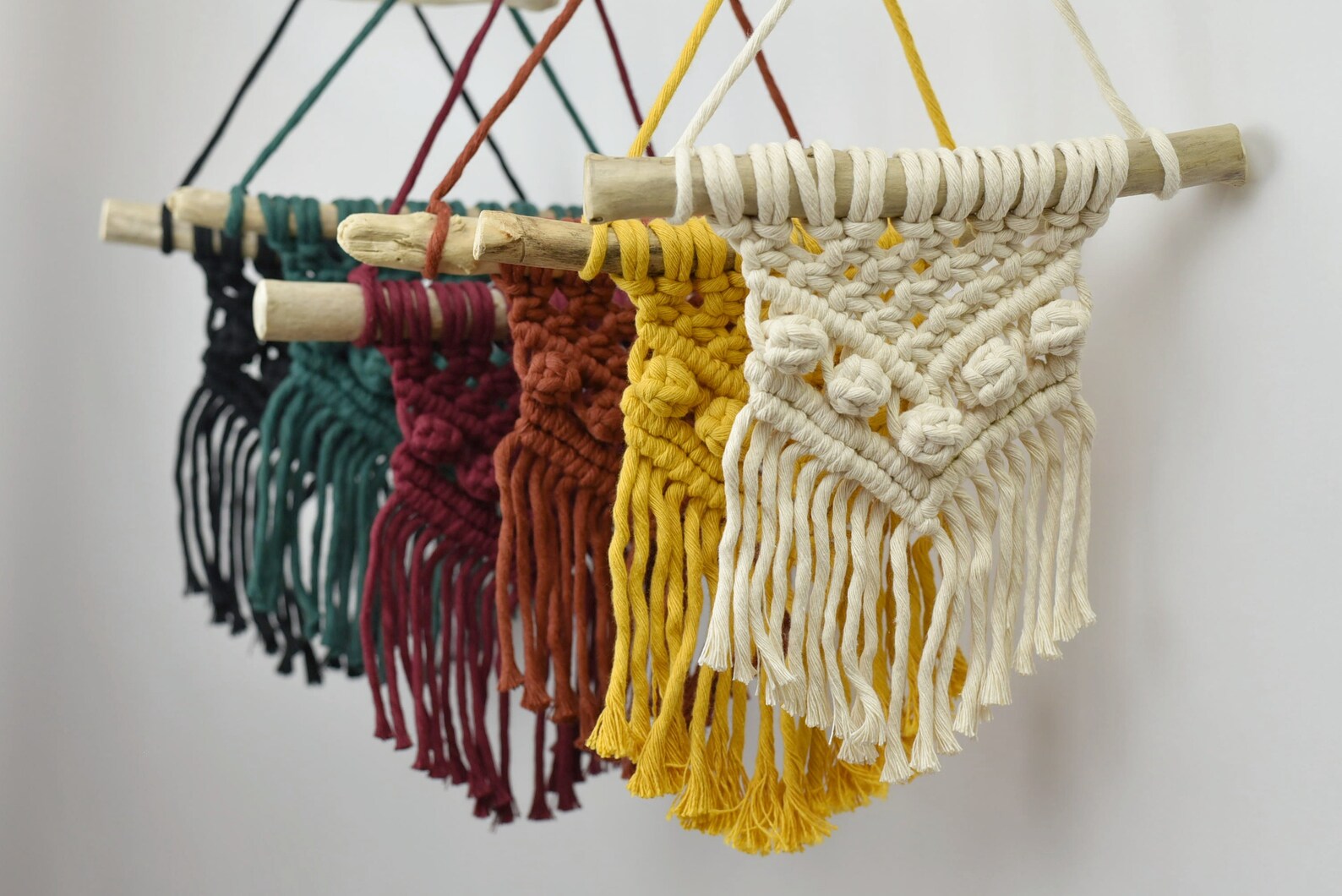 Macrame Mini Wall Hanging Macrame Wall Hanging Mini Wall | Etsy