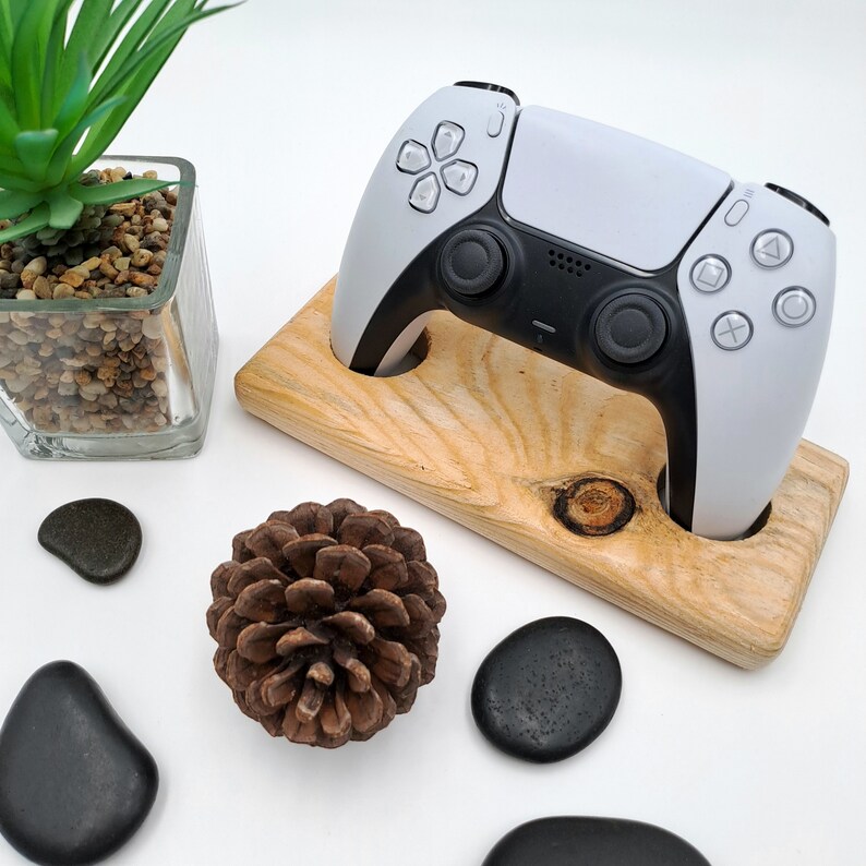 Natural Finish Gaming Controller Holder Stand Handmade From Recycled ...