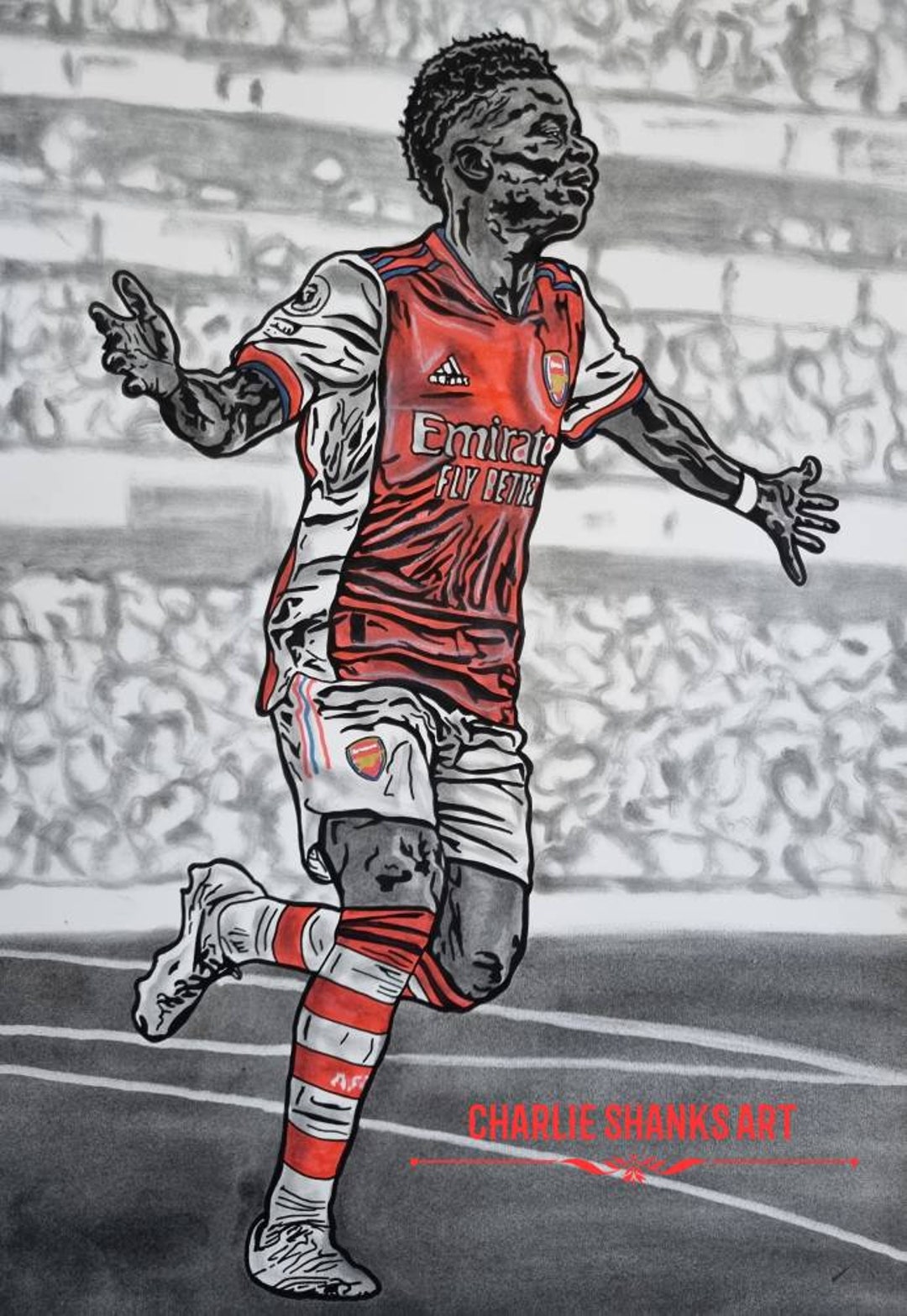 Bukayo Saka Print unframed - Etsy