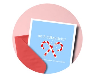 Late Present Card - Etsy