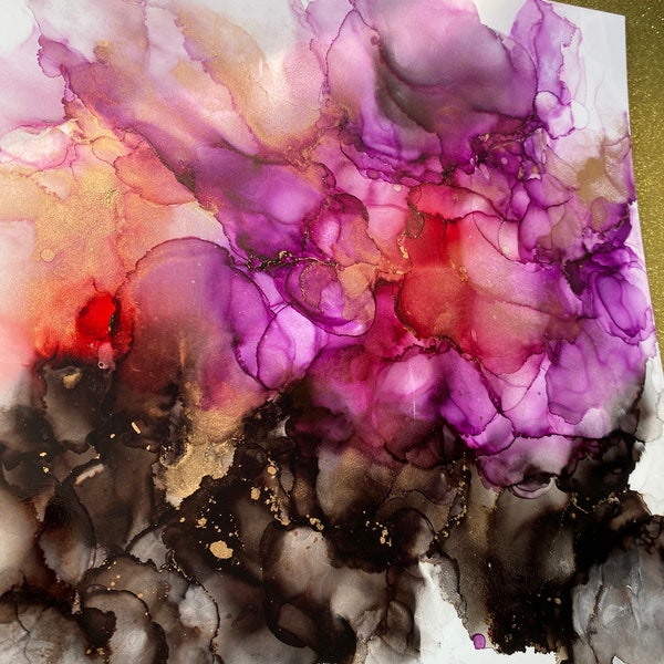 Alcohol Ink Wine Glasses - Etsy