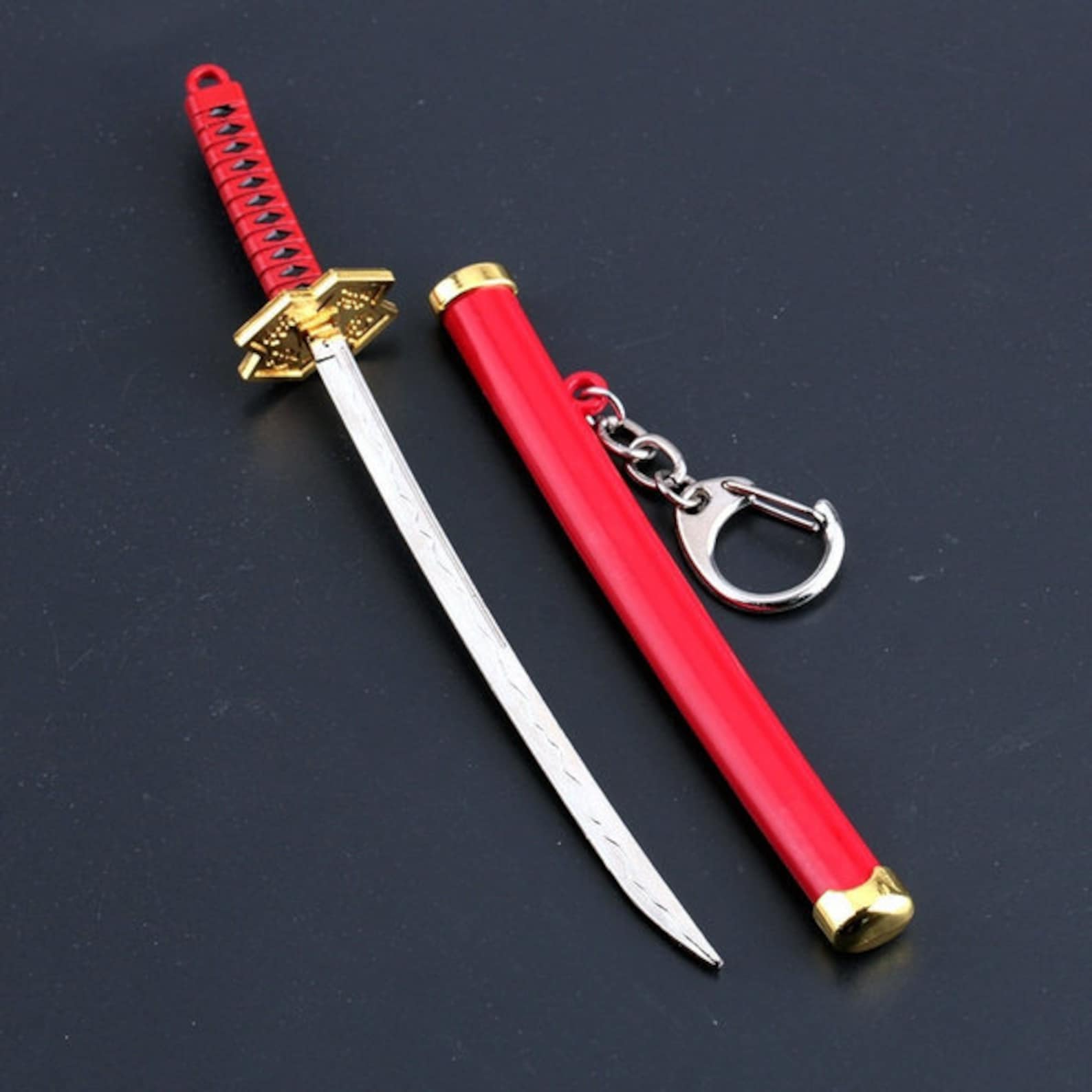 Mini Katana Sword Knife Porte-clés et stand Anime Ninja | Etsy