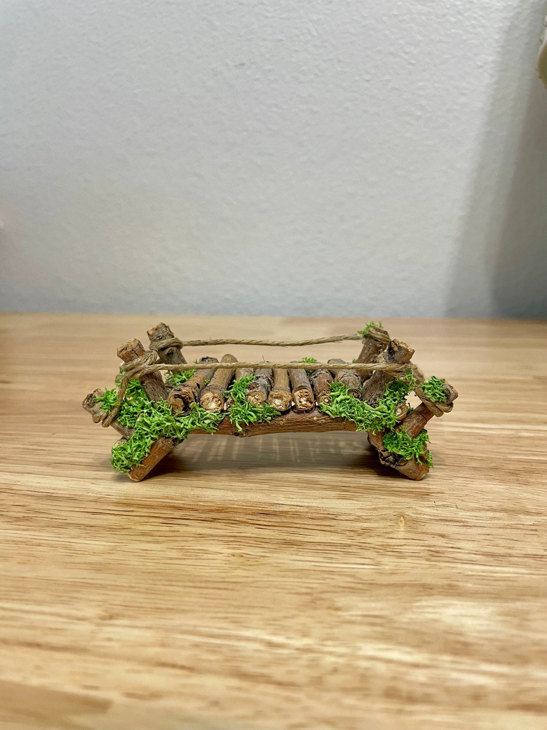 Miniature Fairy Garden Bridge: Handmade Mossy Garden Decor - Etsy