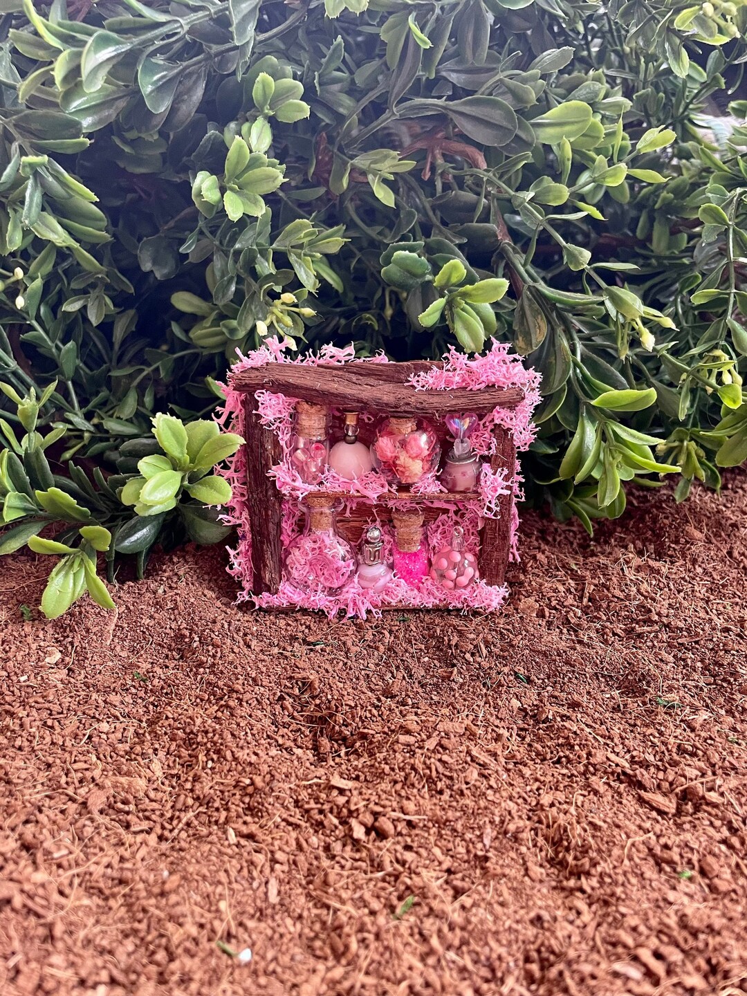 Miniature Fairy Garden Shelf, Mini Fairy Garden, Miniature Bookshelf ...