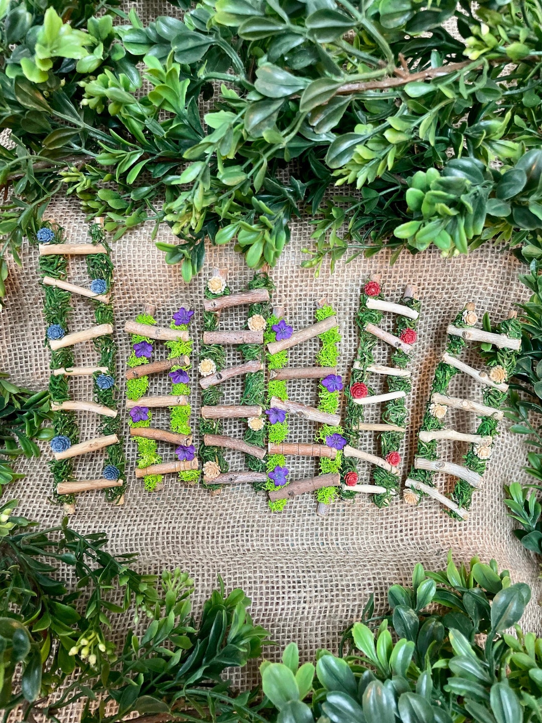 Miniature Mossed Fairy Garden Ladder: Handmade Floral Accessory - Etsy