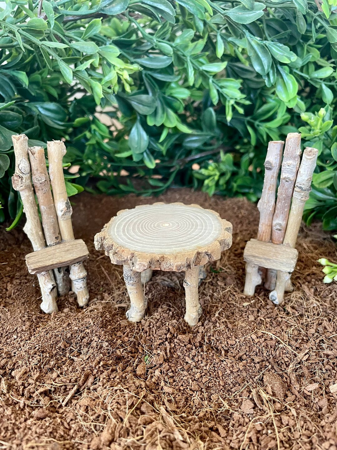 Miniature Fairy Garden Table and Chairs, Miniature Chair, Miniature ...