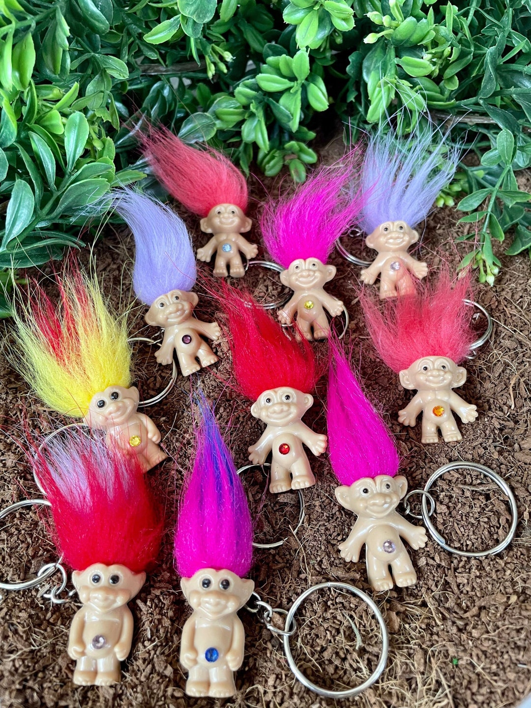 Vintage Troll Keychains, Lucky Trolls, Mini Troll Doll, Vintage Troll ...