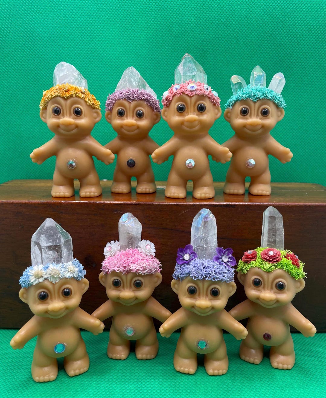 Crystal Troll Doll: Lucky Russ Miniature Figurine (2-inch) - Etsy