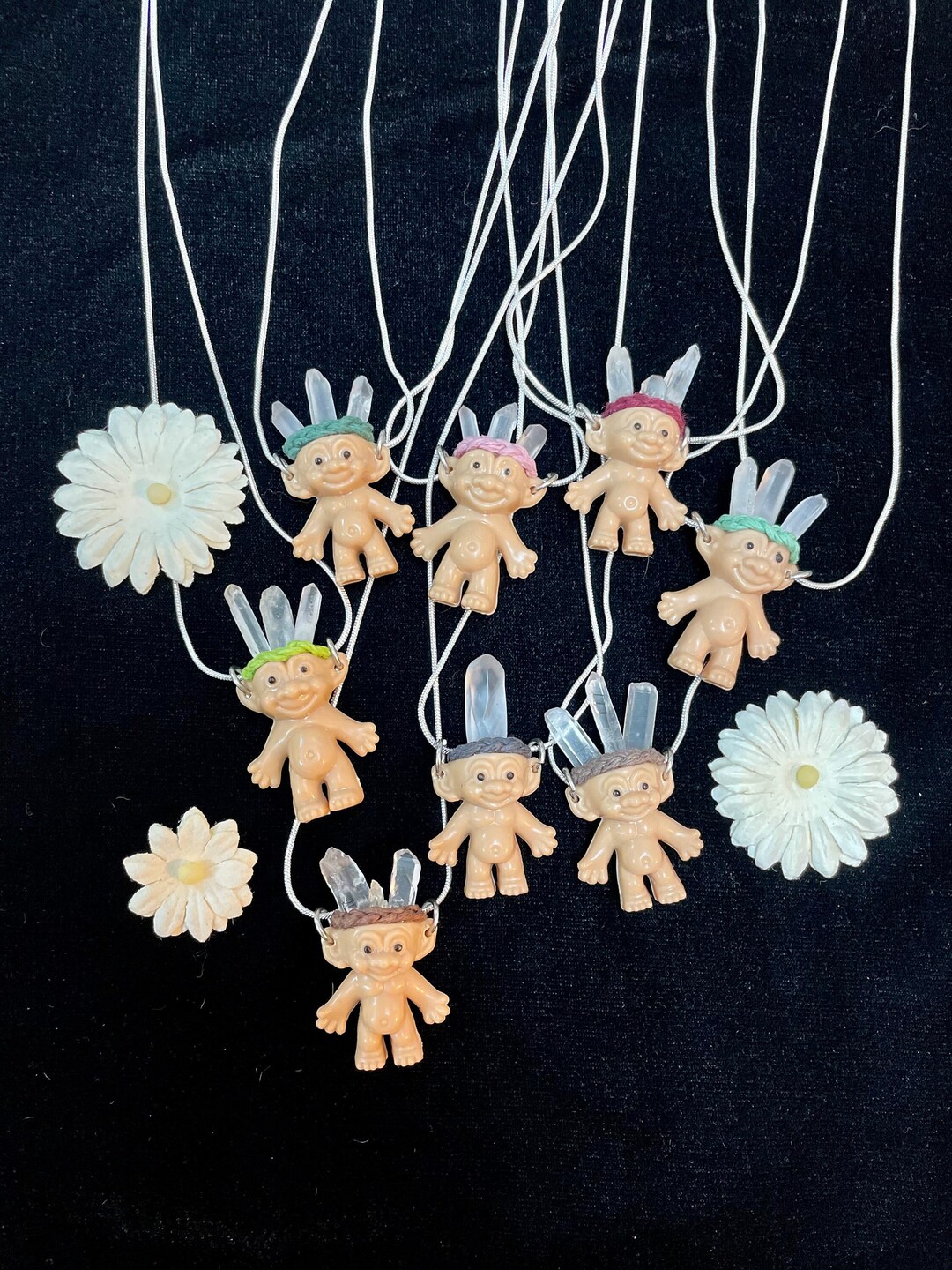 Crystal Troll Doll Pendant: 925 Sterling Silver Lucky Necklace - Etsy