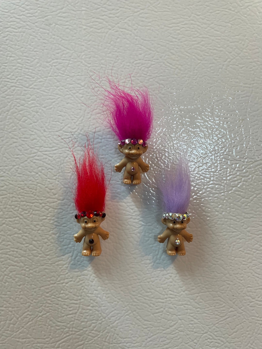 Vintage Troll Magnets, Tiny Troll Magnets, Retro Troll Doll, Lucky ...