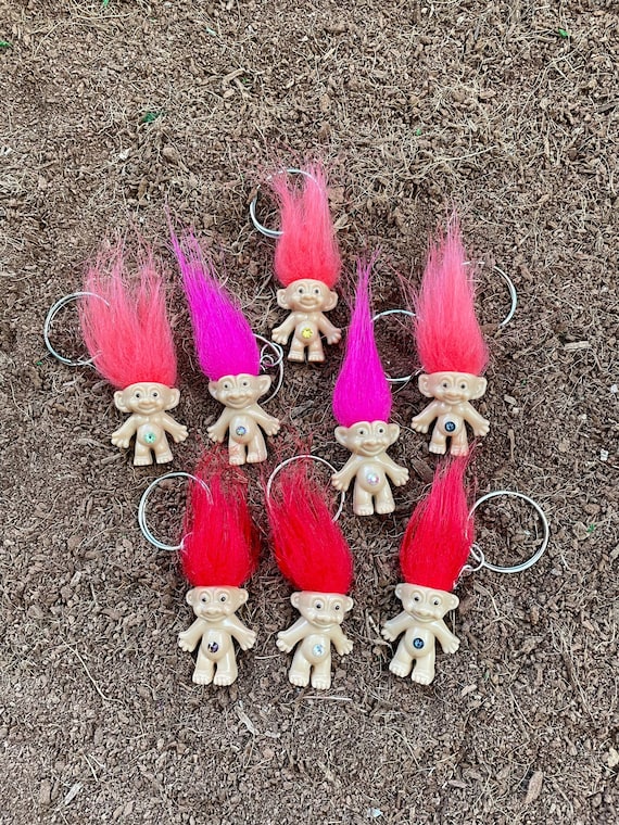 Vintage Troll Keychains Lucky Trolls Mini Troll Doll | Etsy