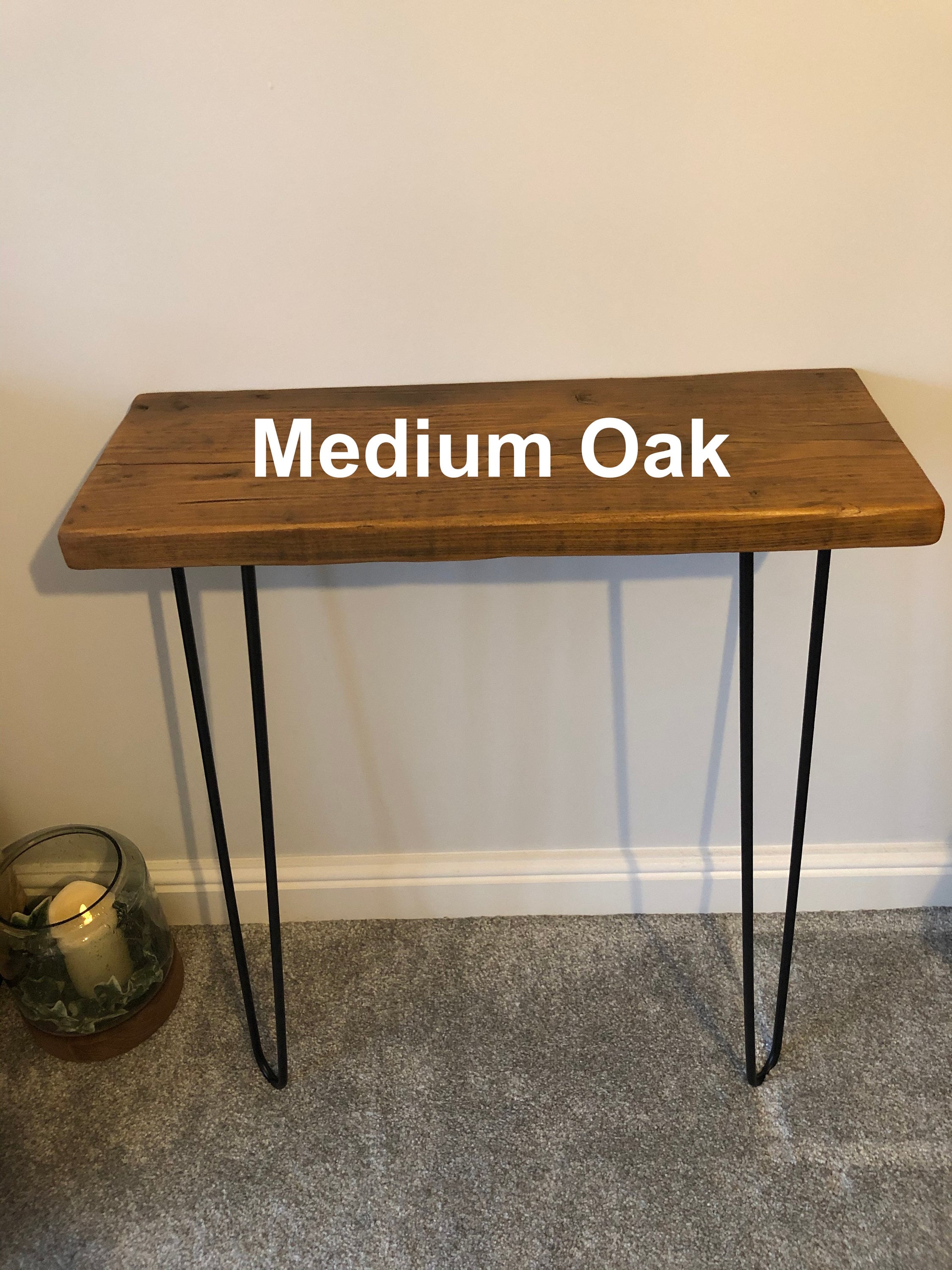 Industrial Rustic Reclaimed Scaffold Board Console Hall Table Hairpin ...