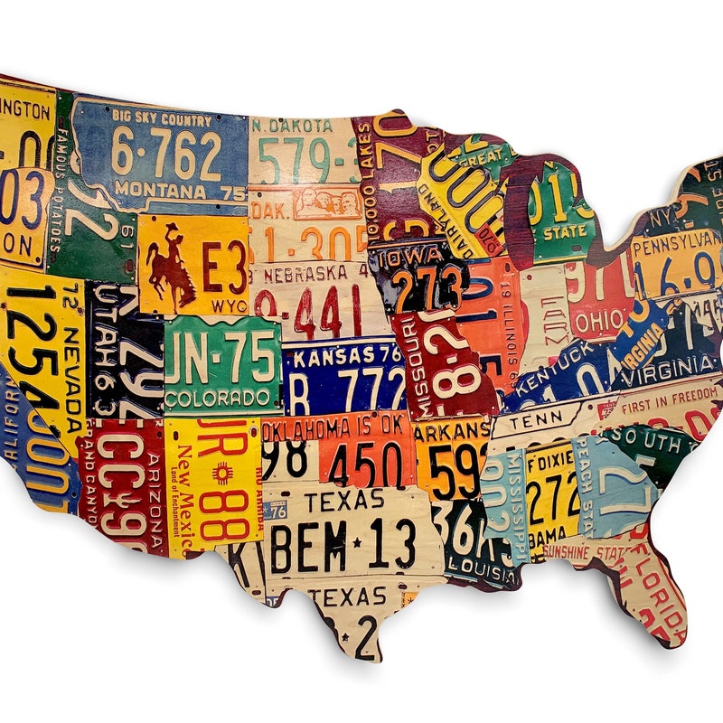 License Plate Art - Etsy