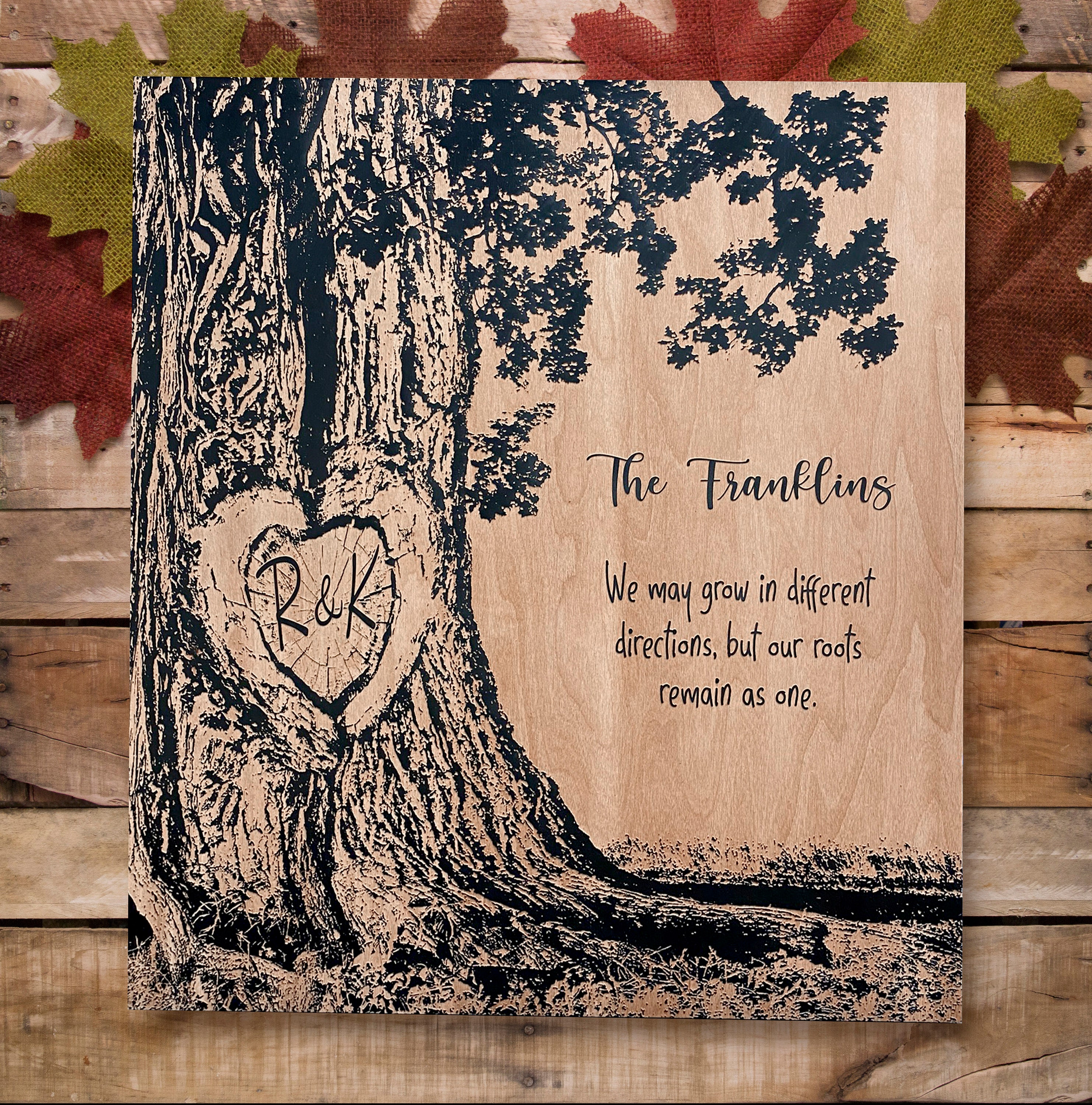 Custom Wood Carving Personalized Plaque, Valentines Day Couples Gift ...
