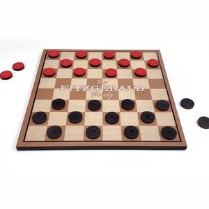 Two in One Game Board, Personalized Checker Board, Custom Wood Nine Men ...