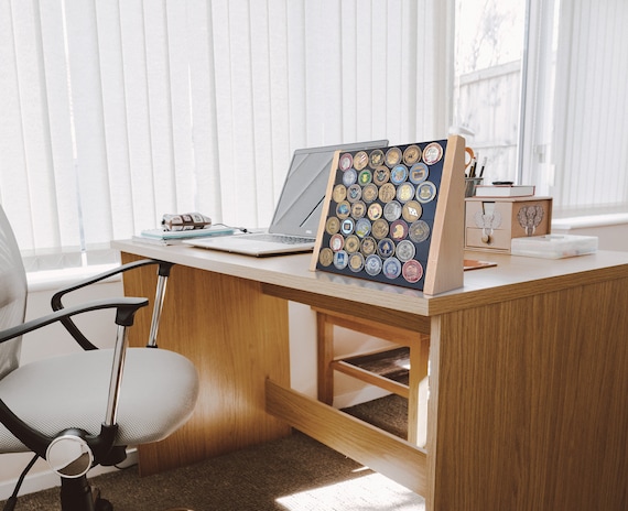 Upright Challenge Coin Display Vertical Table Desk Top Coin - Etsy