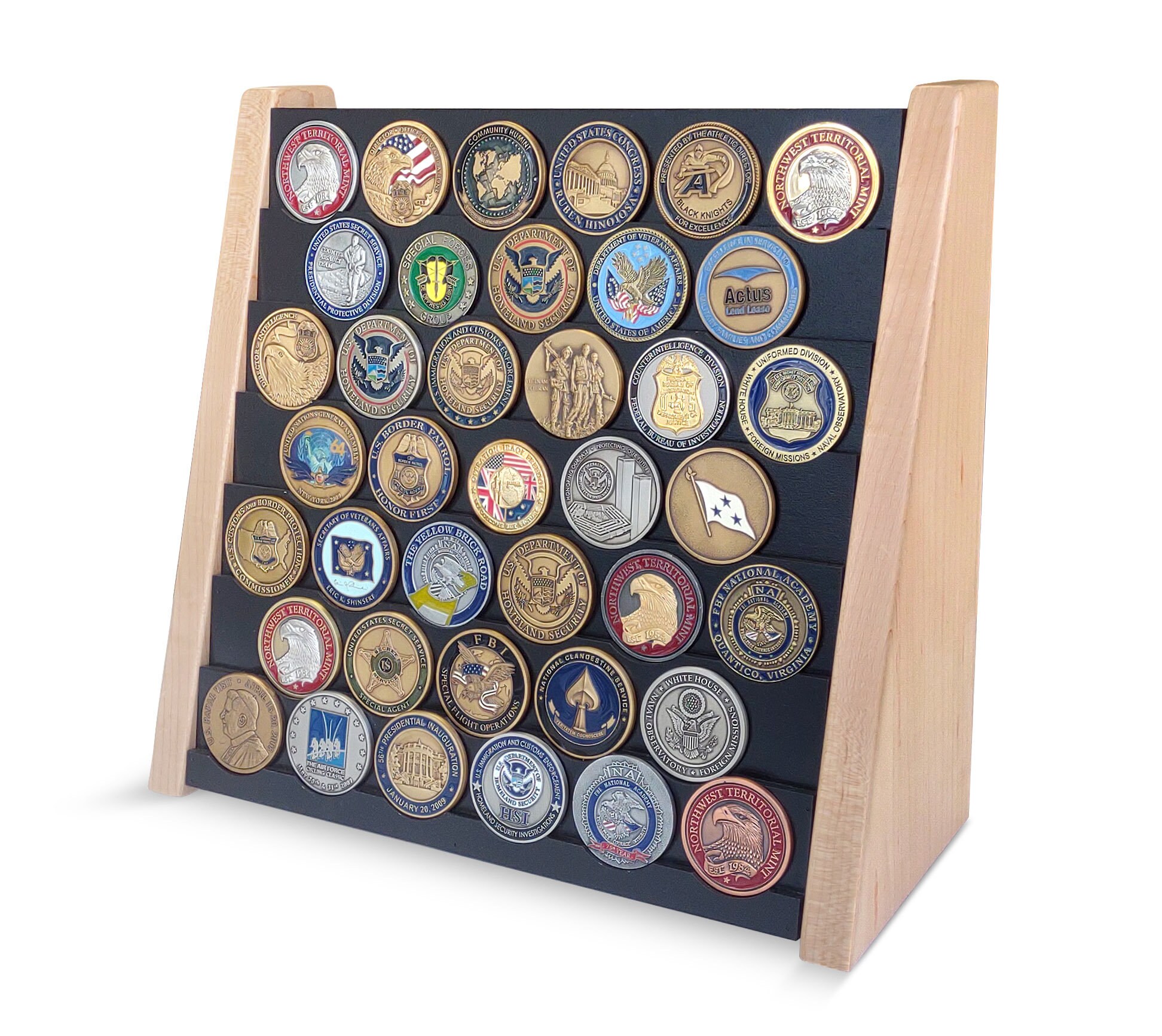Upright Challenge Coin Display Vertical Table Desk Top Coin - Etsy